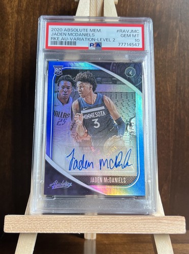 JADEN MCDANIELS 2020 Panini Absolute Mem. Level 2 RC Auto Autograph /49 ...