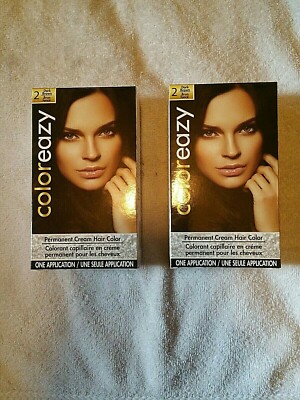 ColorEazy Color Eazy Permanent Cream Hair Color #2 Dark Brown Bundle 2 ...
