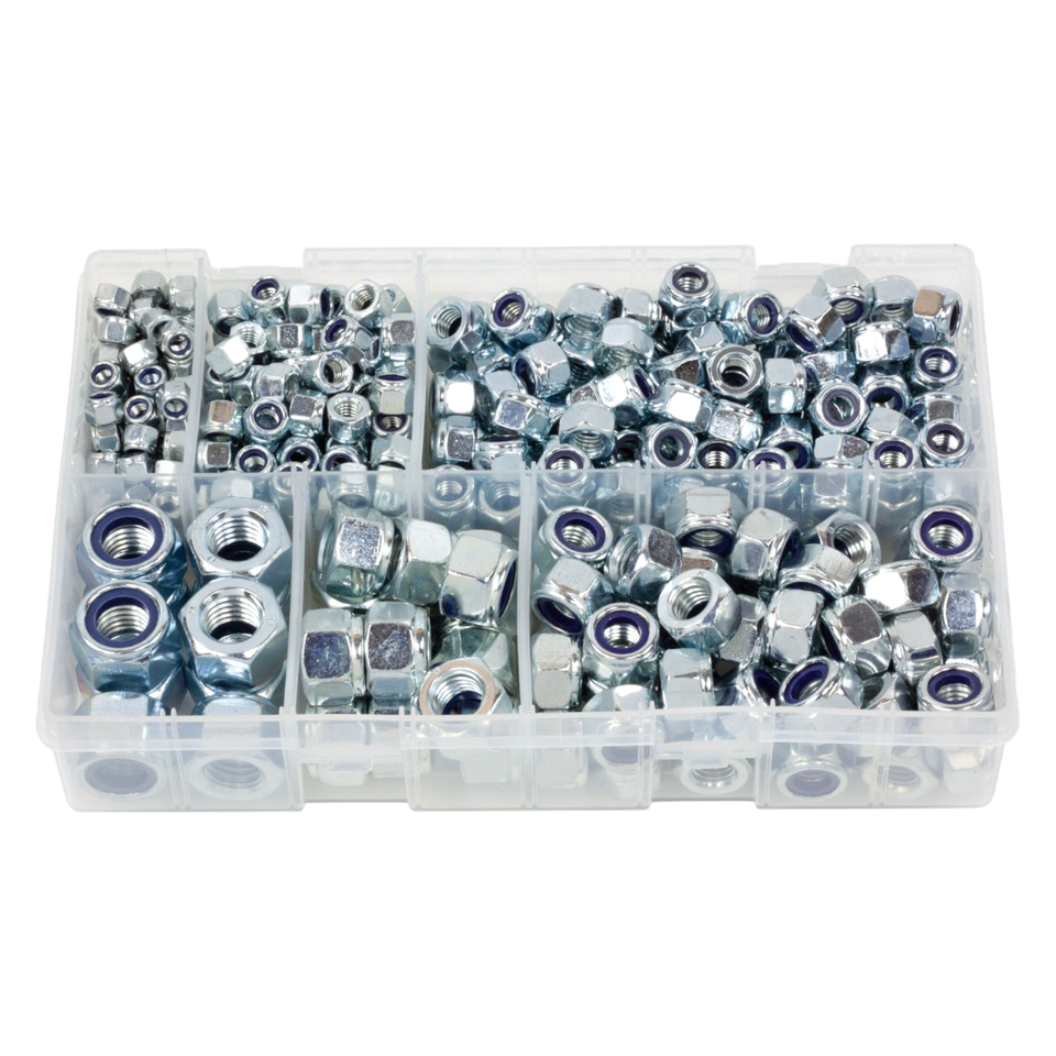 NYLOC NYLON INSERT LOCKING NUTS STEEL NUT BZP M4 M5 M6 M8 M10 M12 M14 ...