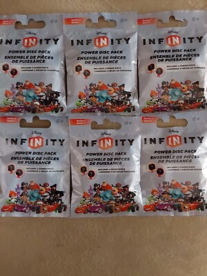 Lot of 6 Sealed DISNEY INFINITY Power Disc Packs Series 1 1st Release ...