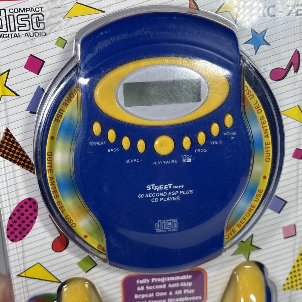 VTG 2005 Street Beat KC-720 Anti-Skip Portable CD Player Blue NEW ...