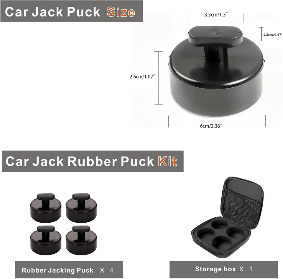 4pcs Rubber Jack Pads Compatible Lift Puck Jacking Puck Jacking Pucks ...