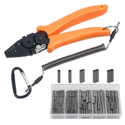 Fishing Crimping Tool Kit, Fishing Crimping Pliers with 160pcs Crimp ...