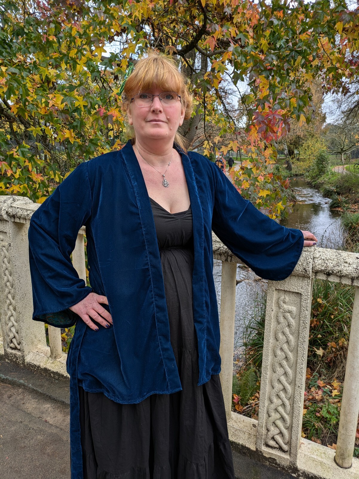 Velvet kimono top blue 10 12 14 16 18 20 22 hippy wedding plus event ...