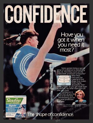 Stayfree Maxi-Pads Cathy Rigby Gymnastics Athlete 1983 Print ...