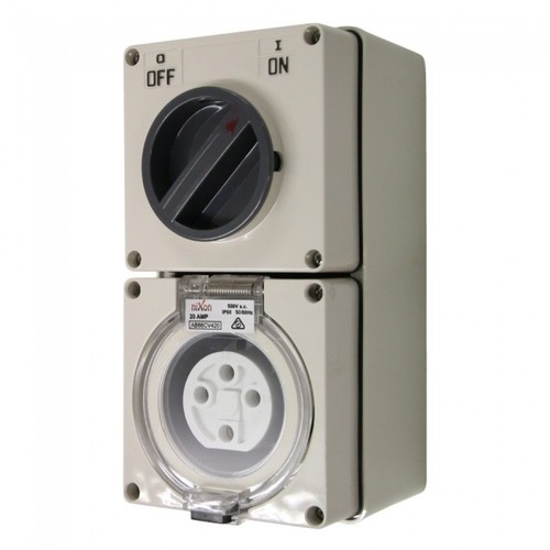 4 Pin 20 Amp Industrial weatherproof combination switch socket 3 Phase ...