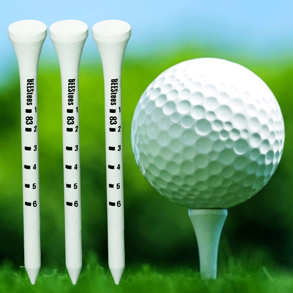 100pcs Wooden White Striped Golf Tee 69/83mm Golf Stand Base Golf ...