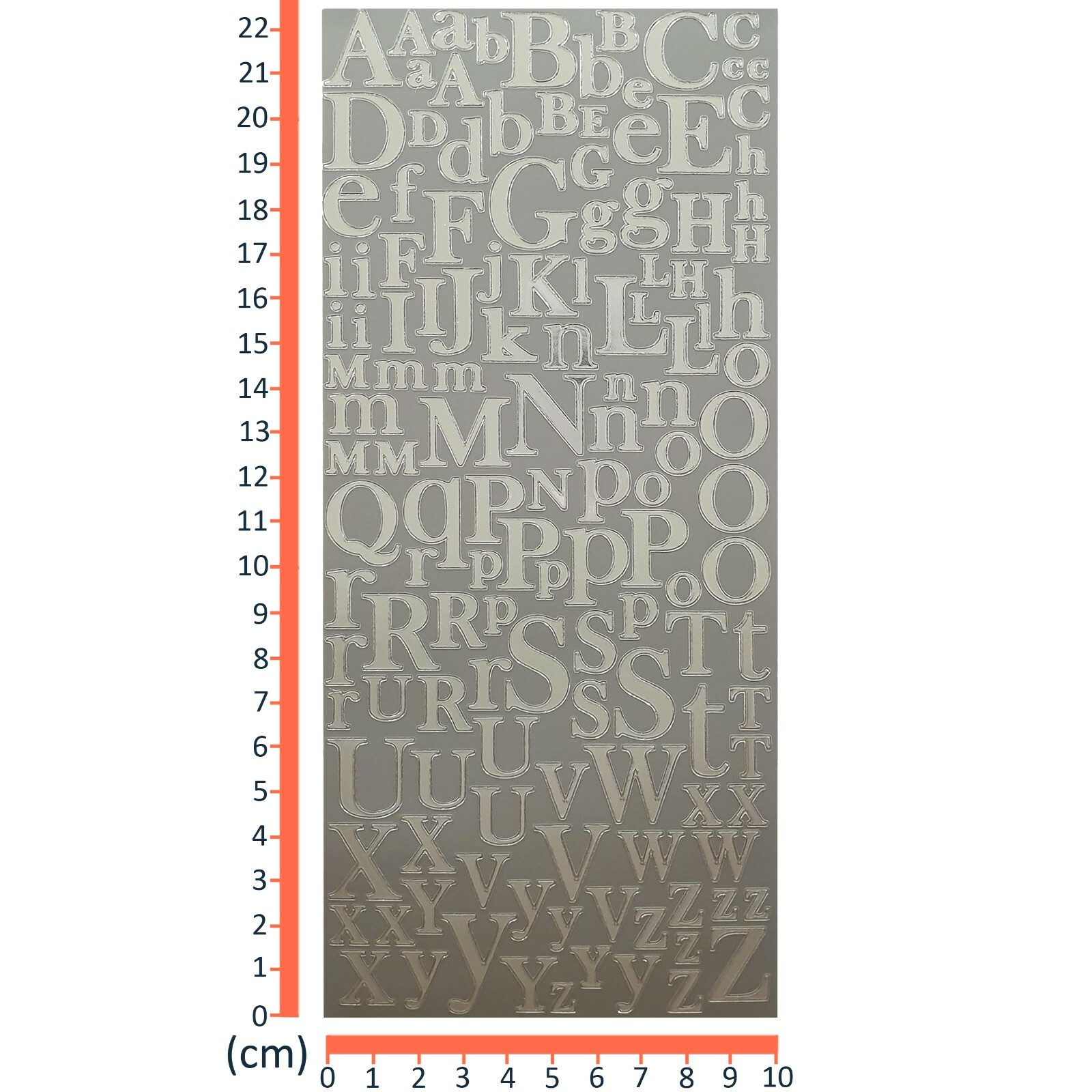 Silver Letter Stickers Alphabet Self Adhesive Stick On Craft Serif ...