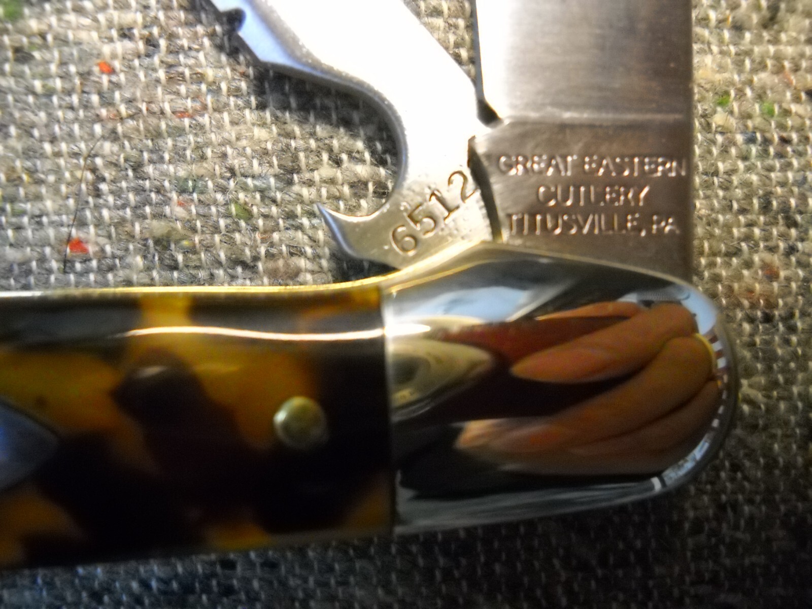 Great Eastern Cutlery #65 Fish Keeper Knife Tortoise Acrylic Bail ...