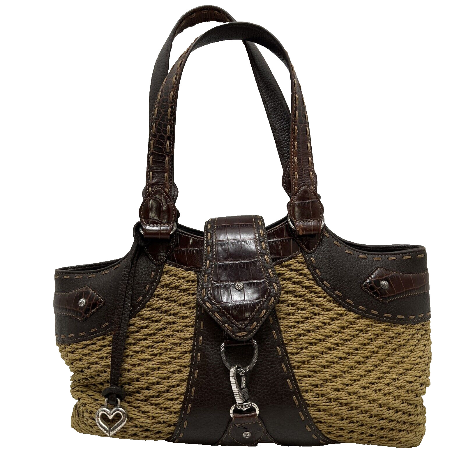 Beautiful Brighton Woven Jute Straw rope Handbag with… - Gem