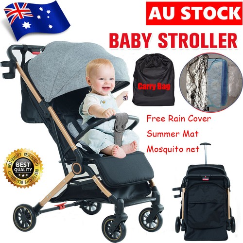 Lightweight Compact Baby Kids Stroller Pram Easy Fold Travel Carry Push ...