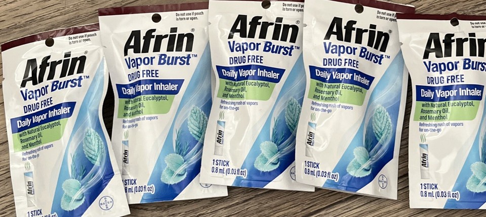 6X AFRIN Vapor Burst Stick 0.8 ml - Rosemary, Eucalyptus Exp 12/2025 | eBay