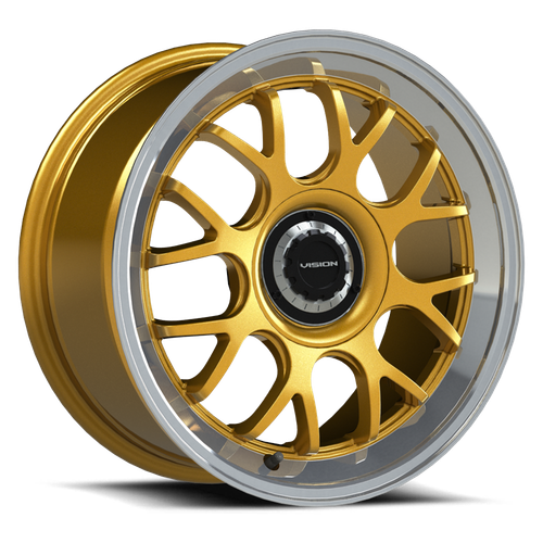 1 New 17x8 Vision 478 Alpine Gold Machined 5x108 5x114.3 5x4.25 5x4.5 ...