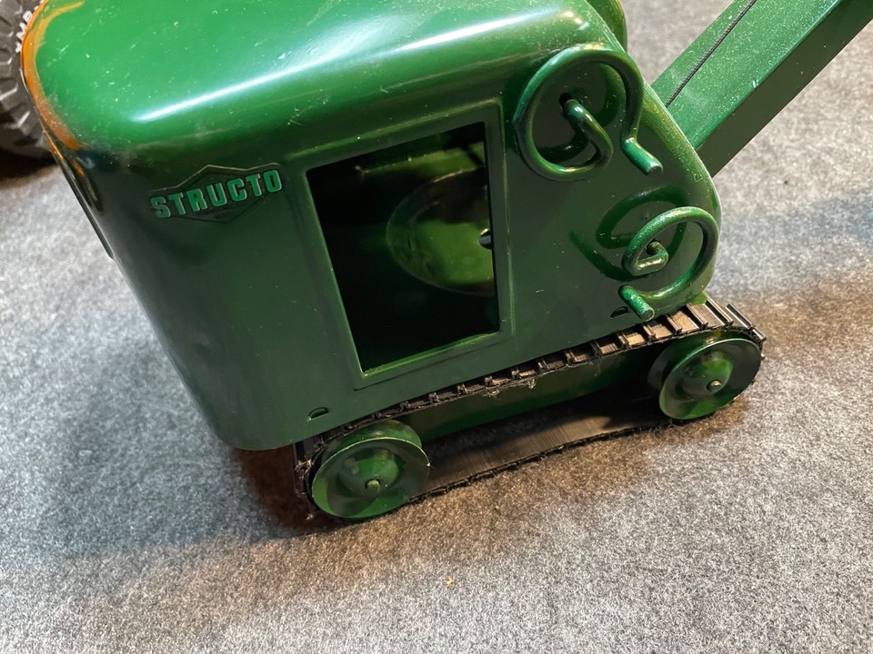 Structo Construction Co. Green Excavator Steam Shovel Drag Line Tracks ...