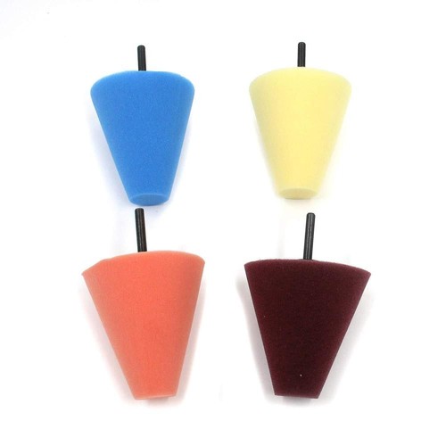 4"Foam Drill Polishing Cone Ball Pad Car Hub Waxing Buffing Wheel ...