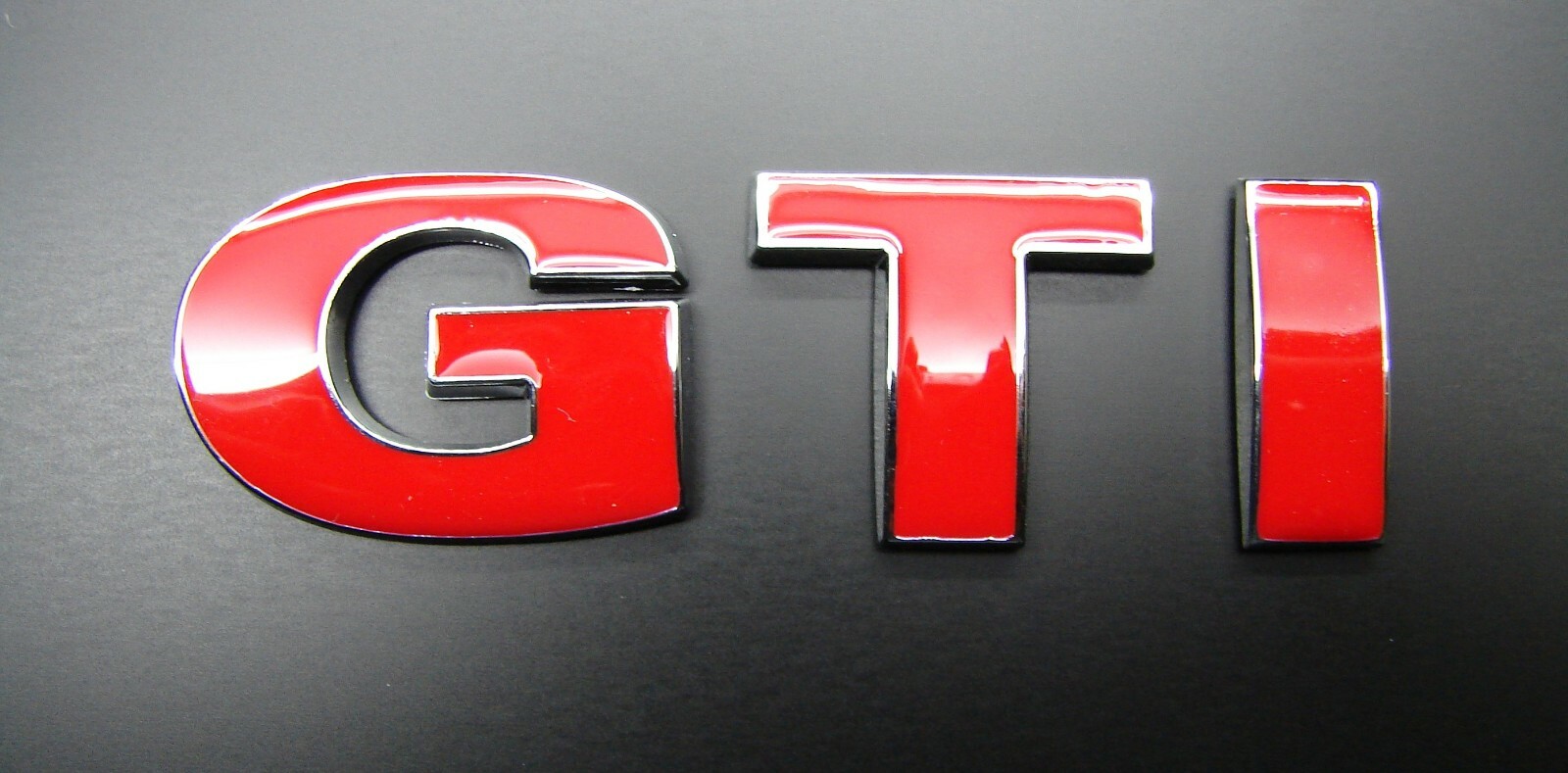 RED GTI LETTERS 3D CAR Emblem Decal STICKER SELF ADHESIVE BACK GTI | eBay