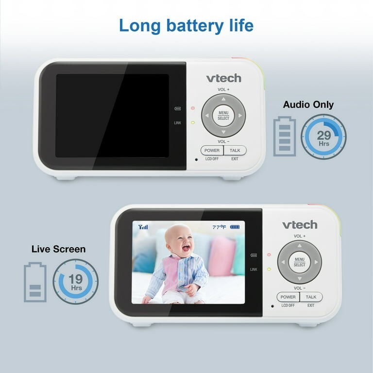 VTech VM3254 Fixed Camera Baby Video Monitor with Night Light - [LN ...