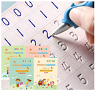 4 PC Reusable Grooved Writing Books for Kids, Magic Copy Books,Reusable ...