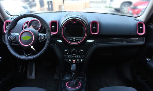 Fit For Mini Cooper Countryman F60 ABS Pink Inner Steering Wheel Horn ...