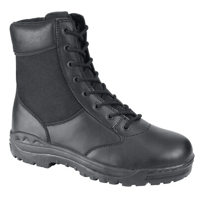Rothco Black Forced Entry Security Law Enforcement Boots 8 Inches Slip ...