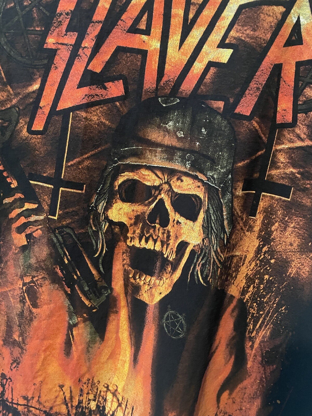 Vintage SLAYER Unholy Army XL T Shirt 2011 RARE Thrash Metal All Over ...