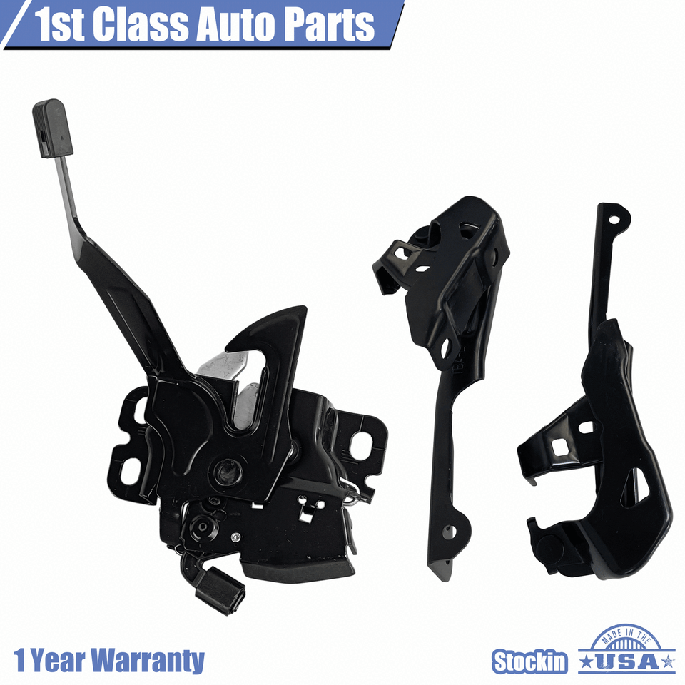 Hood Latch Lock & Hood Hinges Right+Left Set 3pcs For 16-21 Honda Civic ...