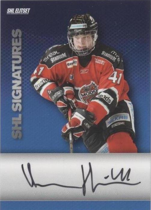 2008-09 Card Cabinet SHL Elitset - Shl Signatures Victor Hedman (AU, RC ...