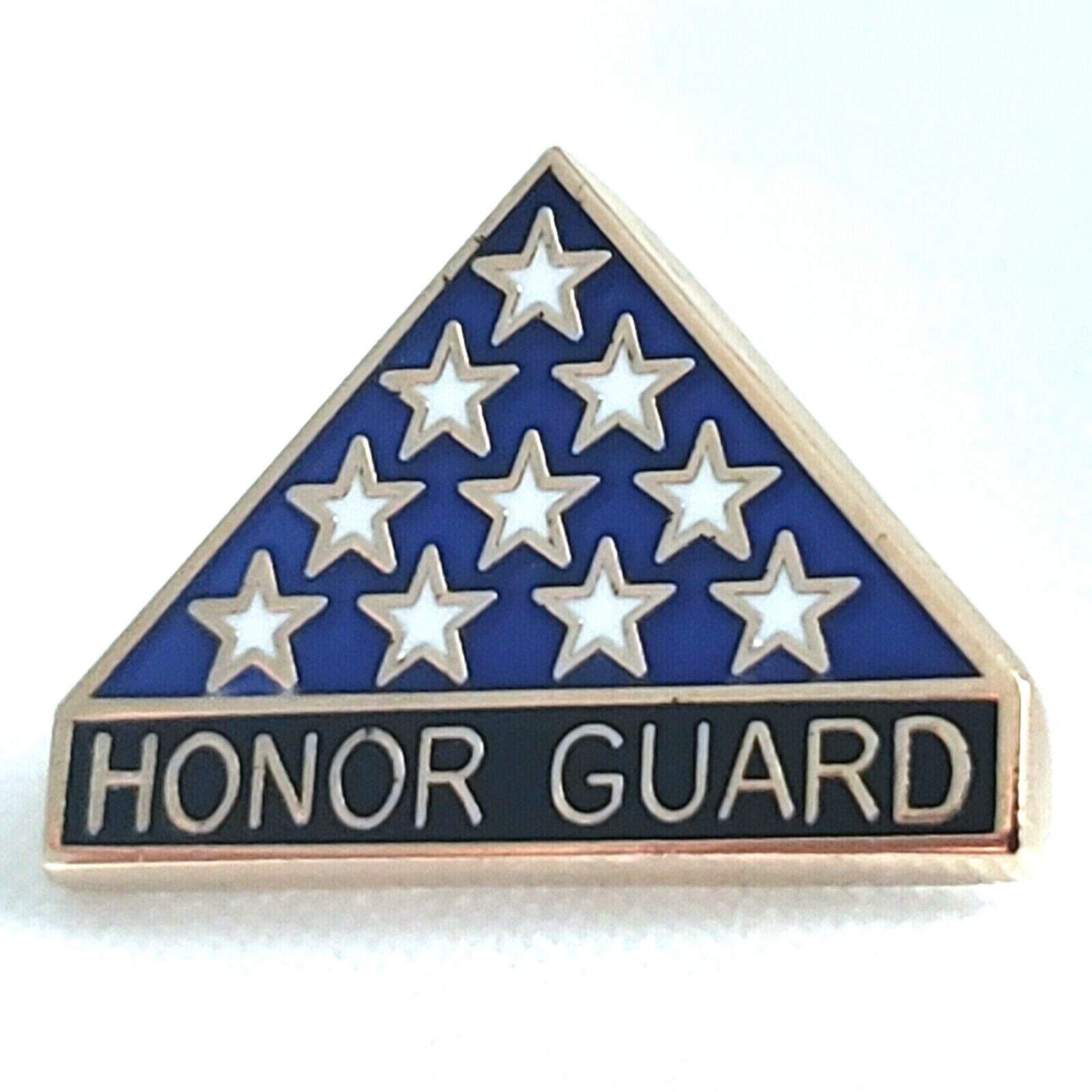 AMERICAN FLAG HONOR GUARD PIN: 3/4" Size, Imitation Gold Pltd, Item ...