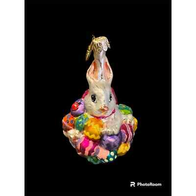 Christopher Radko Hoppy Easter Bunny handblown glass ornament | eBay