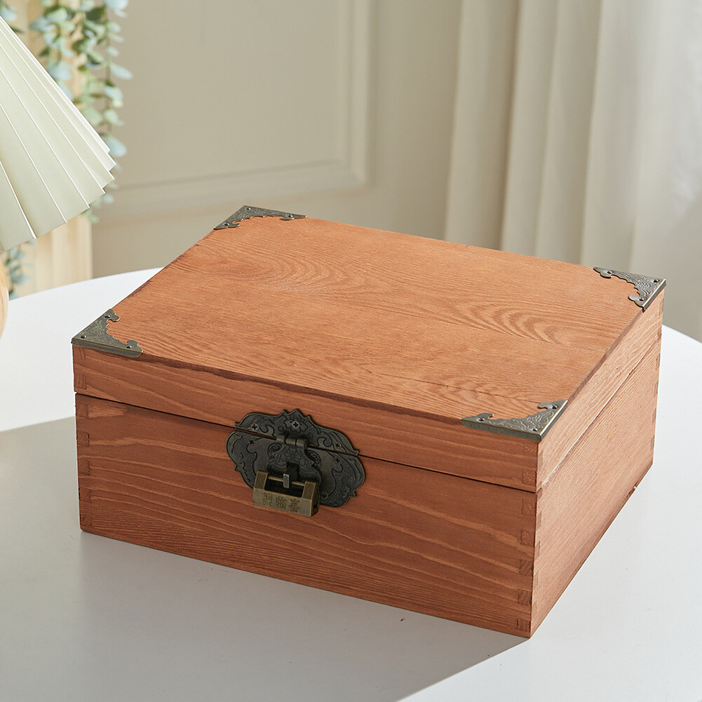 Decorative Wooden Jewellery Trinket Box Keepsake Storage Organiser Gift ...
