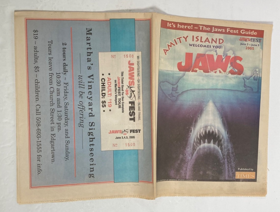 Jaws Fest 2005 - Martha's Vineyard magazines/papers celebrating 30th ...