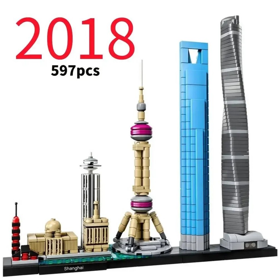 City Skyline Building Blocks Set - New York, London, Dubai Landmarks ...