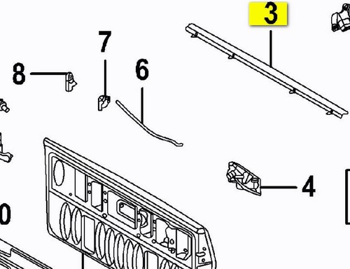 New Black Upper Tailgate Molding For 14-19 Toyota Tundra TO1904102 ...