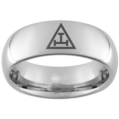Tungsten Masonic rings ebay. Royal Arch Freemasons Solo Triple Tau ...