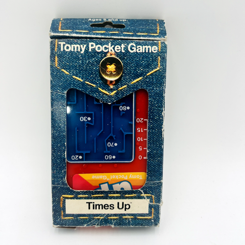 Vintage TOMY Time's Up Pocket Game 1975 Hand Held Skill Maze Timer Game ...