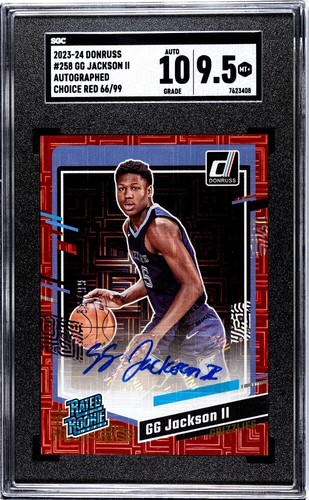 2023-24 Donruss NBA GG Jackson II Red Choice rookie Auto /99 Memphis ...