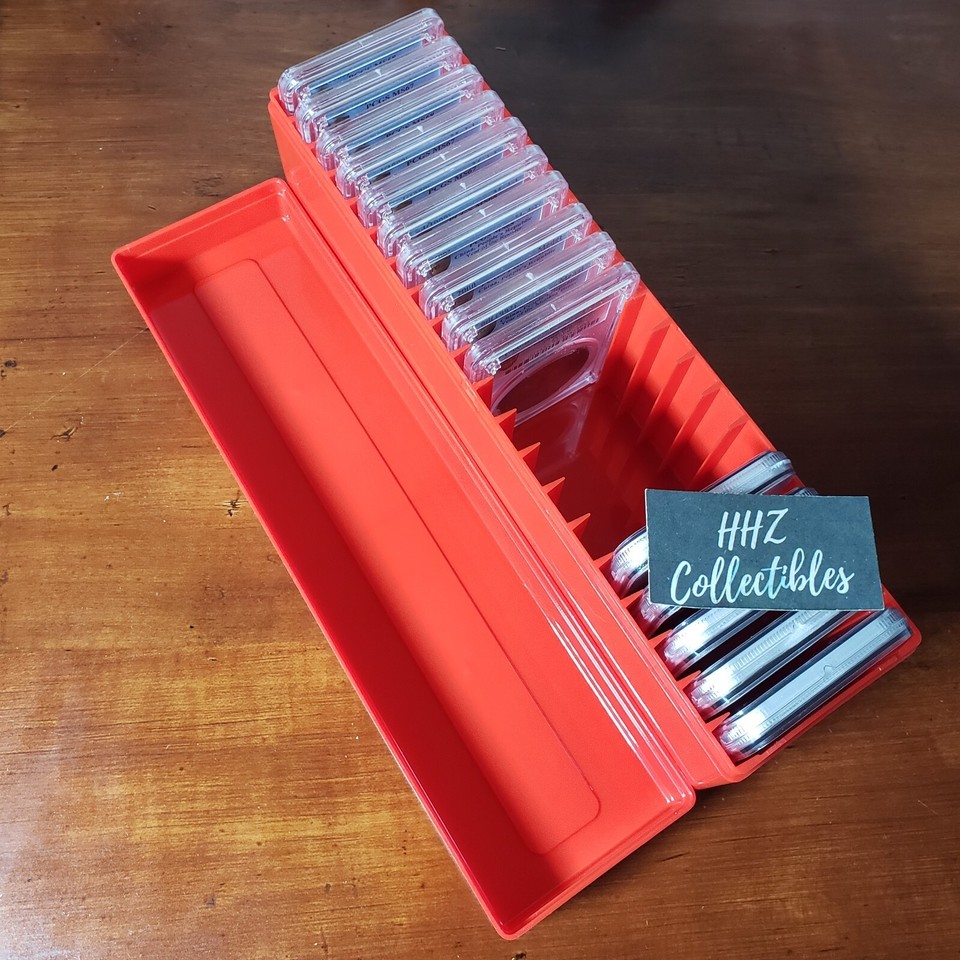 2 Unit 20 Slot Slab Coin Red ABS Storage Box Case Holder 4 PCGS NGC ...