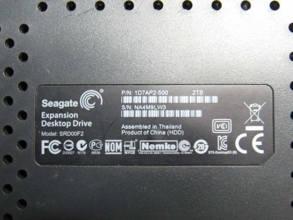 Seagate Expansion Desktop Hard Drive SRD00F2 2TB | eBay