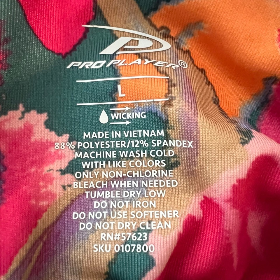 Pro Player Active Crop Tank Womens Sz L Moisture Wicking Racerback ...