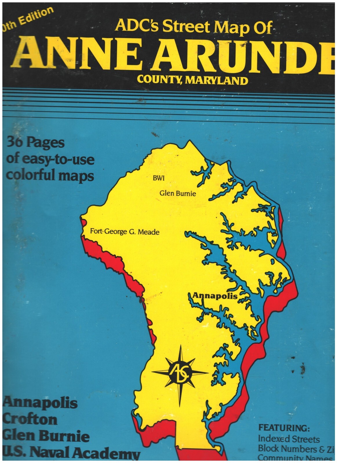 ADC map Anne Arundel County Maryland 20th Edition Street Map 1993 ...