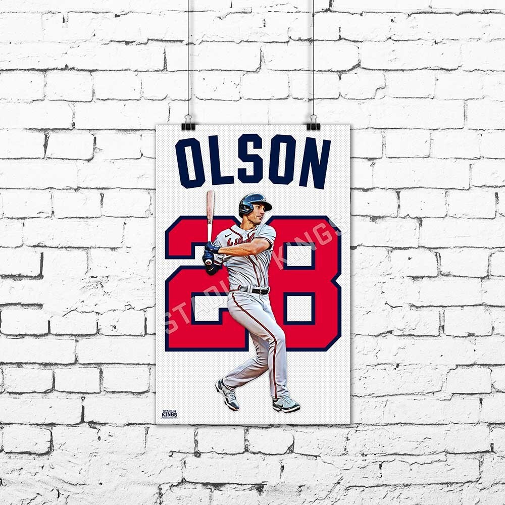 Matt Olson Atlanta Braves Home Jersey Wall Art - 11x17 inches | eBay