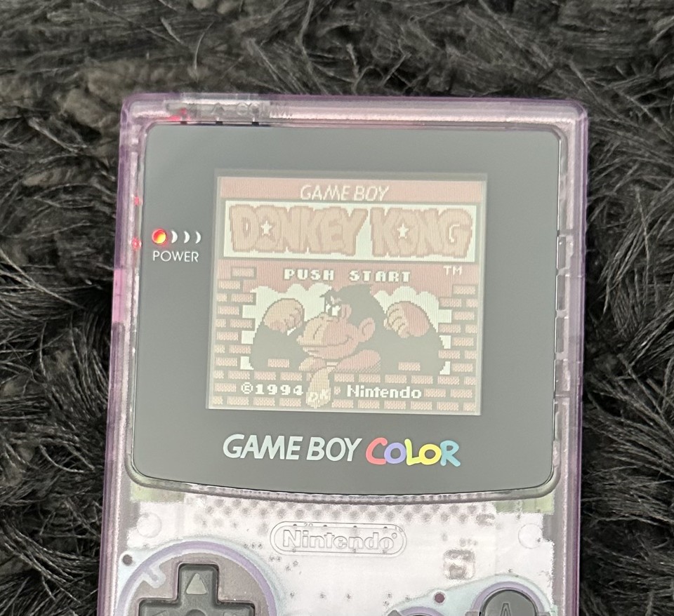 Nintendo Gameboy Color Console Atomic Purple Colour With Carry Case And ...