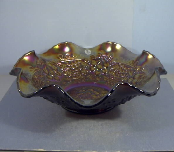 Brides Basket, 10" Bowl, Carnival Glass Cherry Chain Pattern, Fenton ...