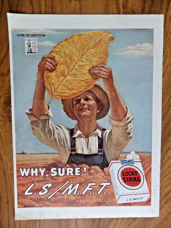 1945 Three Feathers Whiskey Ad 1945 Luky Strike Cigarette Ad Why Sure ...