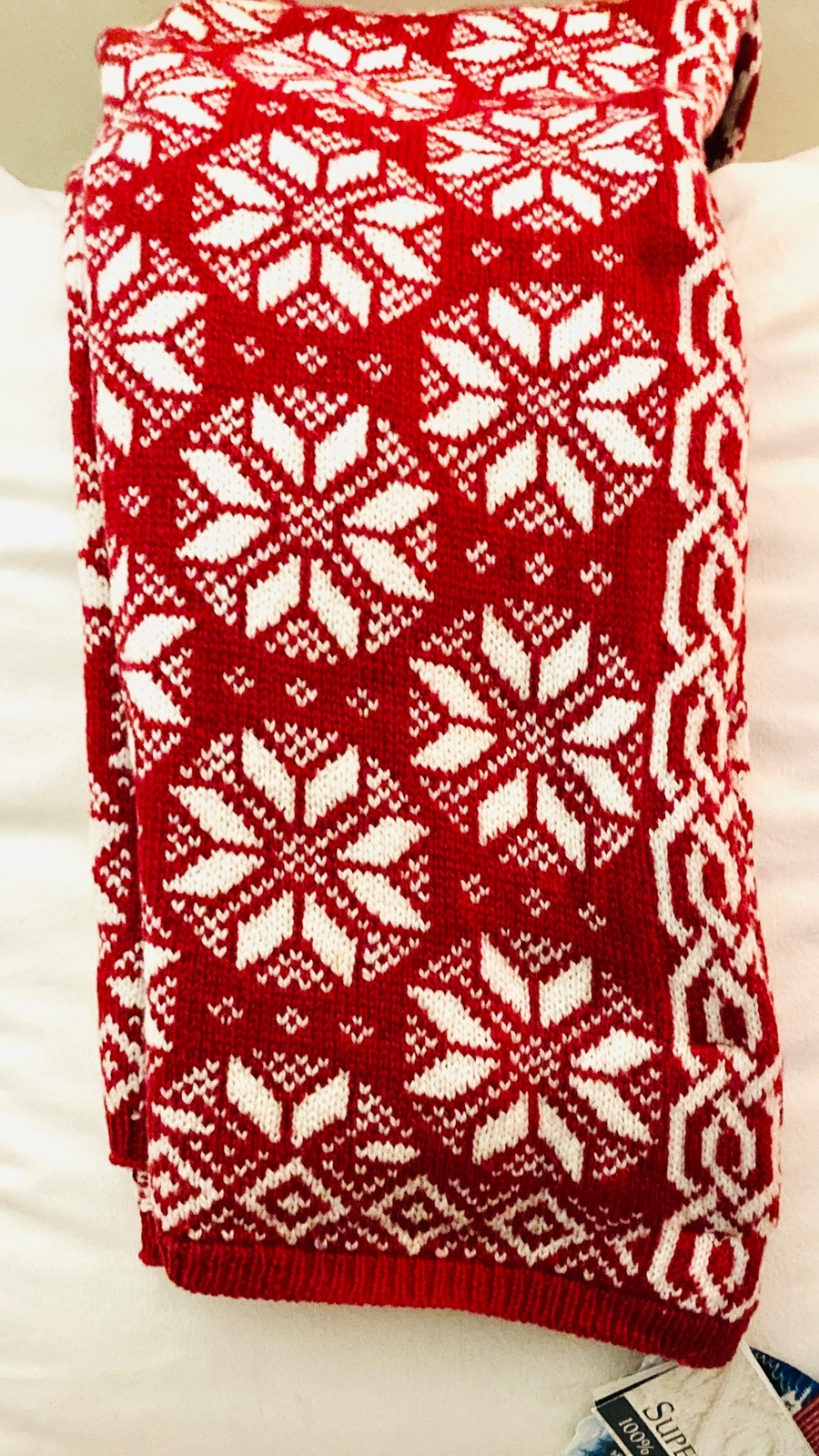 Aran Mor Ireland Snowflake Throw 100% Super Soft Merino Wool NWT Free ...