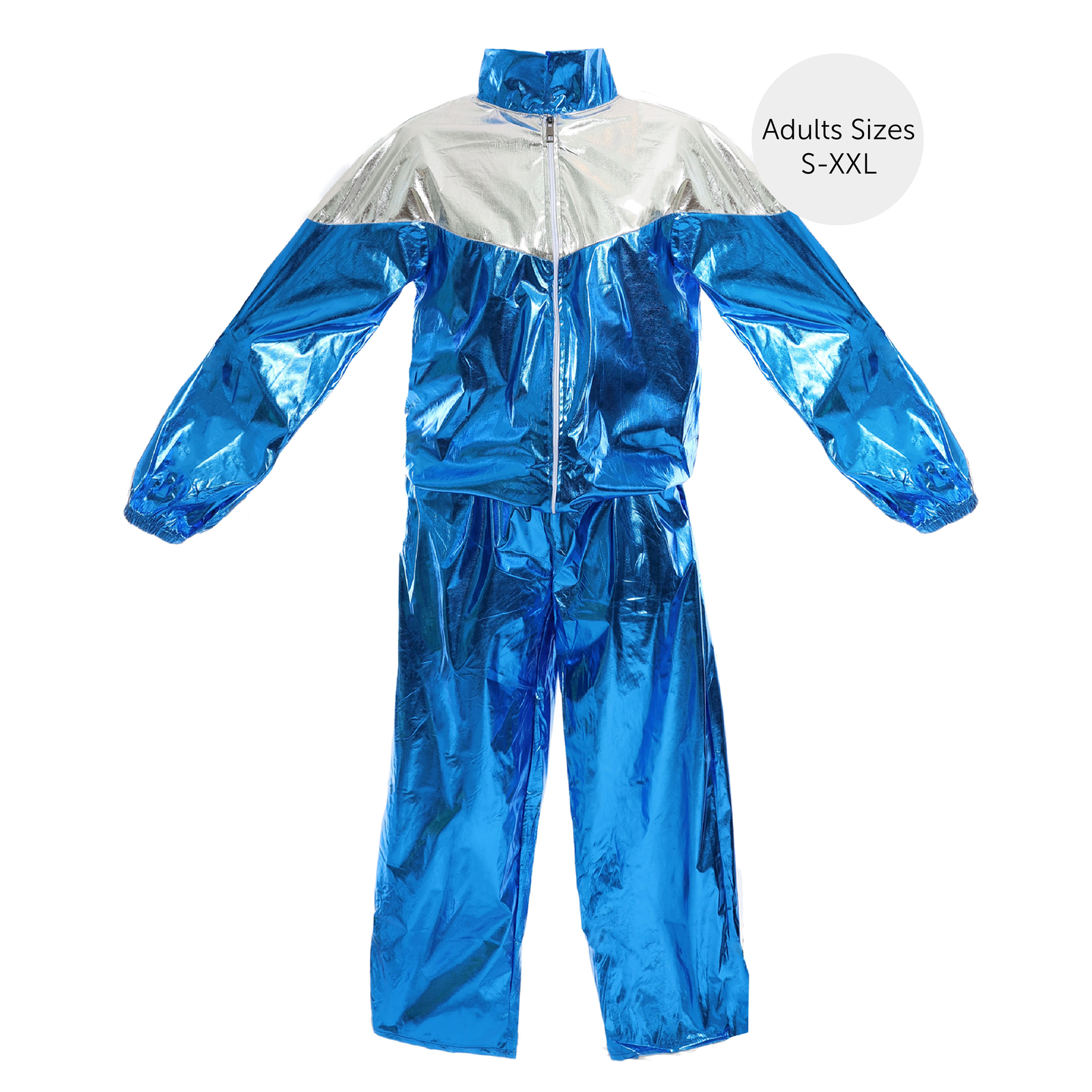 1980'S SHELL SUIT COSTUME CHAV FANCY DRESS ADULT SHINY TRACKSUIT MEN'S ...
