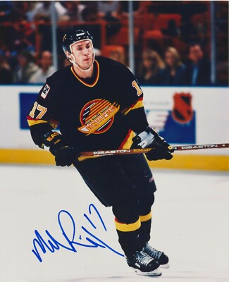Mike Ridley Autographed 8x10 Vancouver Canucks Free Shipping B730 | eBay