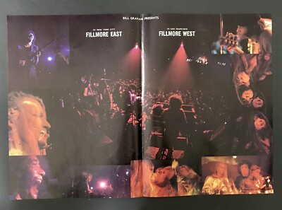 Bill Graham Fillmore East Fillmore West 1969 Fold Open Poster Type Ad ...