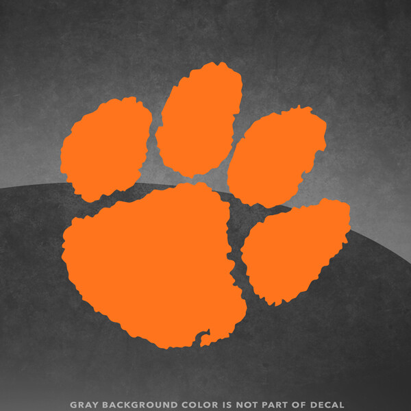 Clemson Tigers Paw Vinyl Decal Sticker - 4" and Up - More Colors | eBay