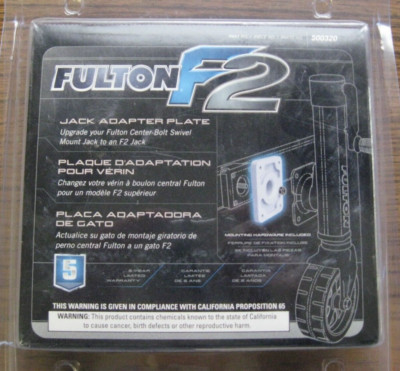 Fulton 500320 XP to F2 Jack Adapter Warranty